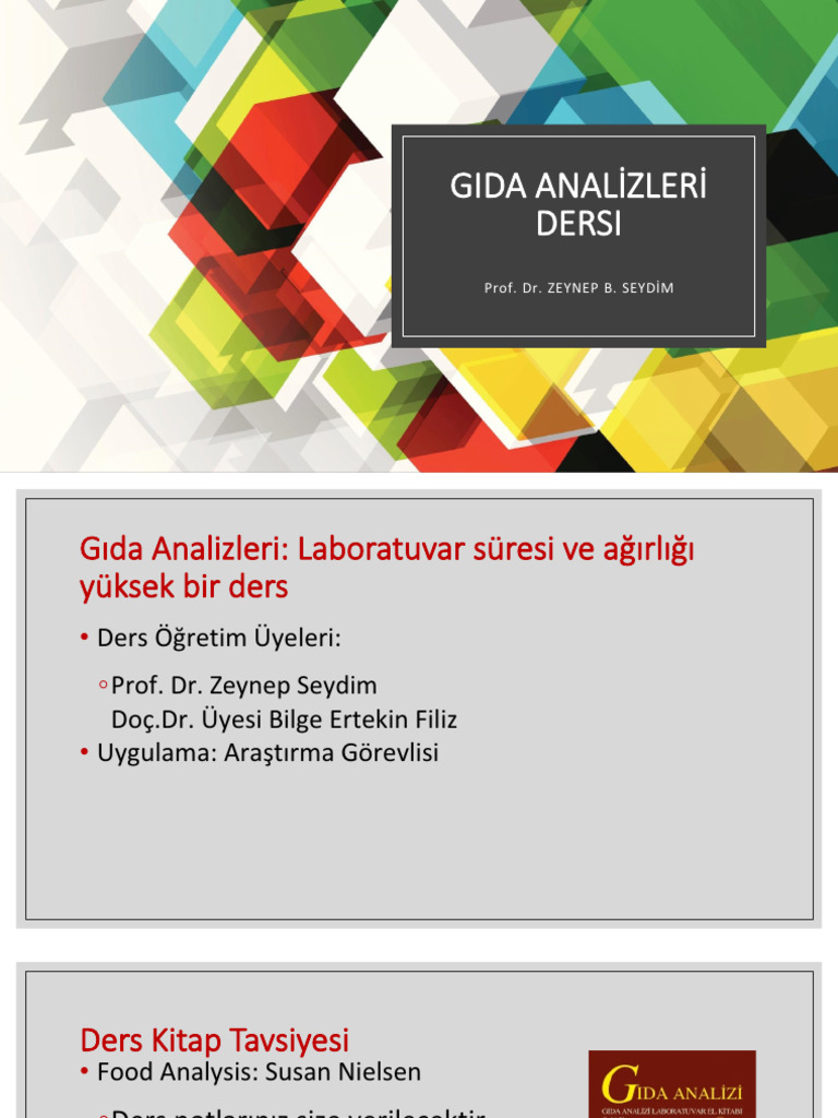 Gida Analä°zlerä°-1 | PDF