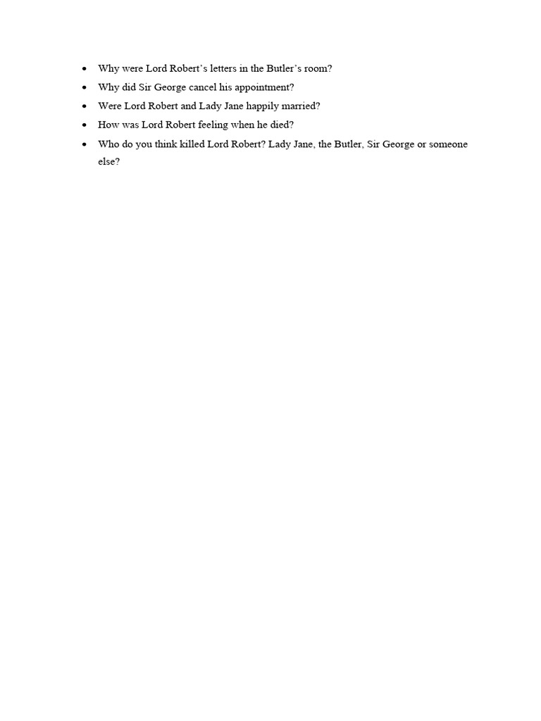 OSE Murder Mystery Board Questions | PDF OSE Murder Mystery Board Questions | PDF