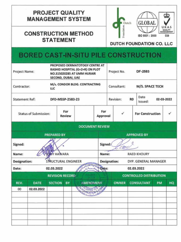Piling Method Statement | PDF