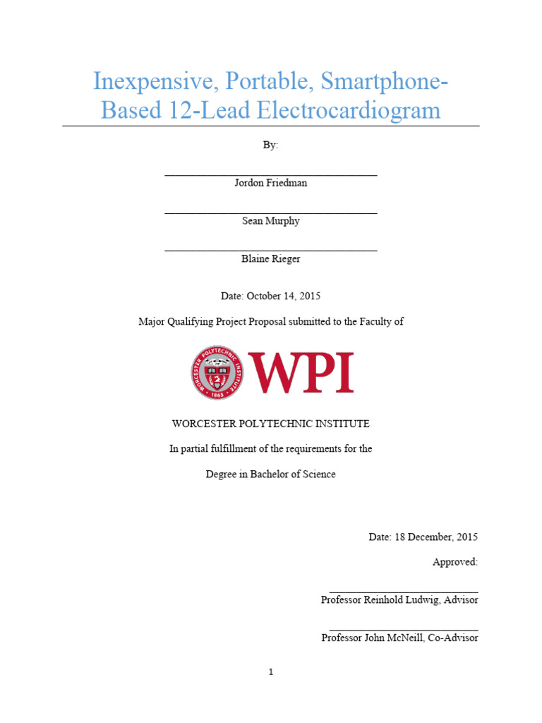 Ecg MQP Paper | PDF | Electrocardiography | Cardiovascular System