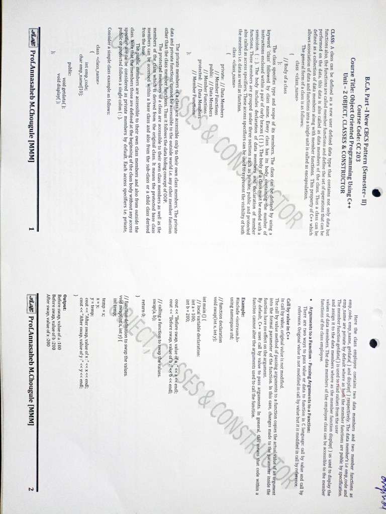 CPP Unit 2lens | PDF