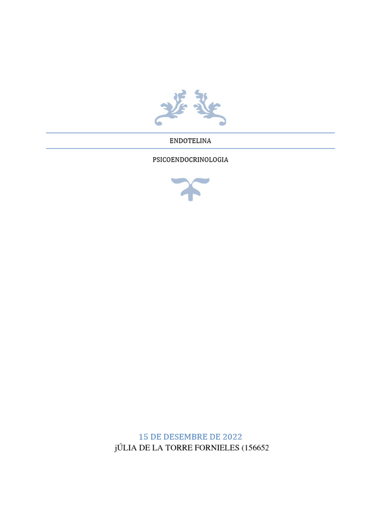 ENDOTELINA | PDF