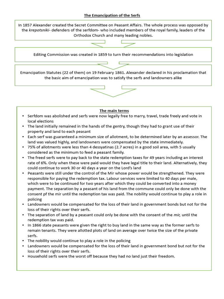 L4 - The Emancipation of The Serfs | PDF | Serfdom | Economies
