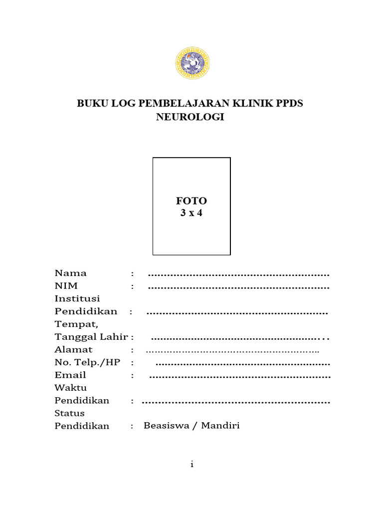 Buku Log Pembelajaran Klinik Ppds Neurologi | PDF