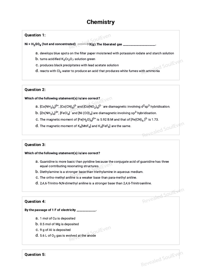Chemistry Sheet Jee Hacked - 1 | PDF