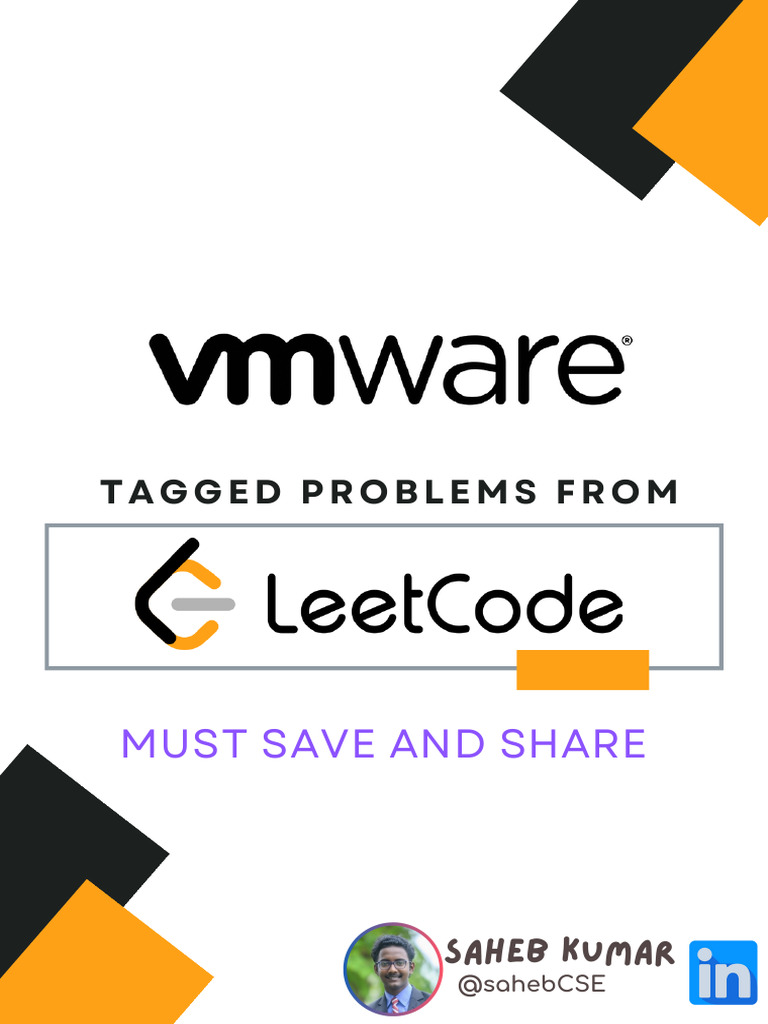 Vmware Tagged Leetcode Problems Pdf String Computer Science Algorithms And Data Structures 5111
