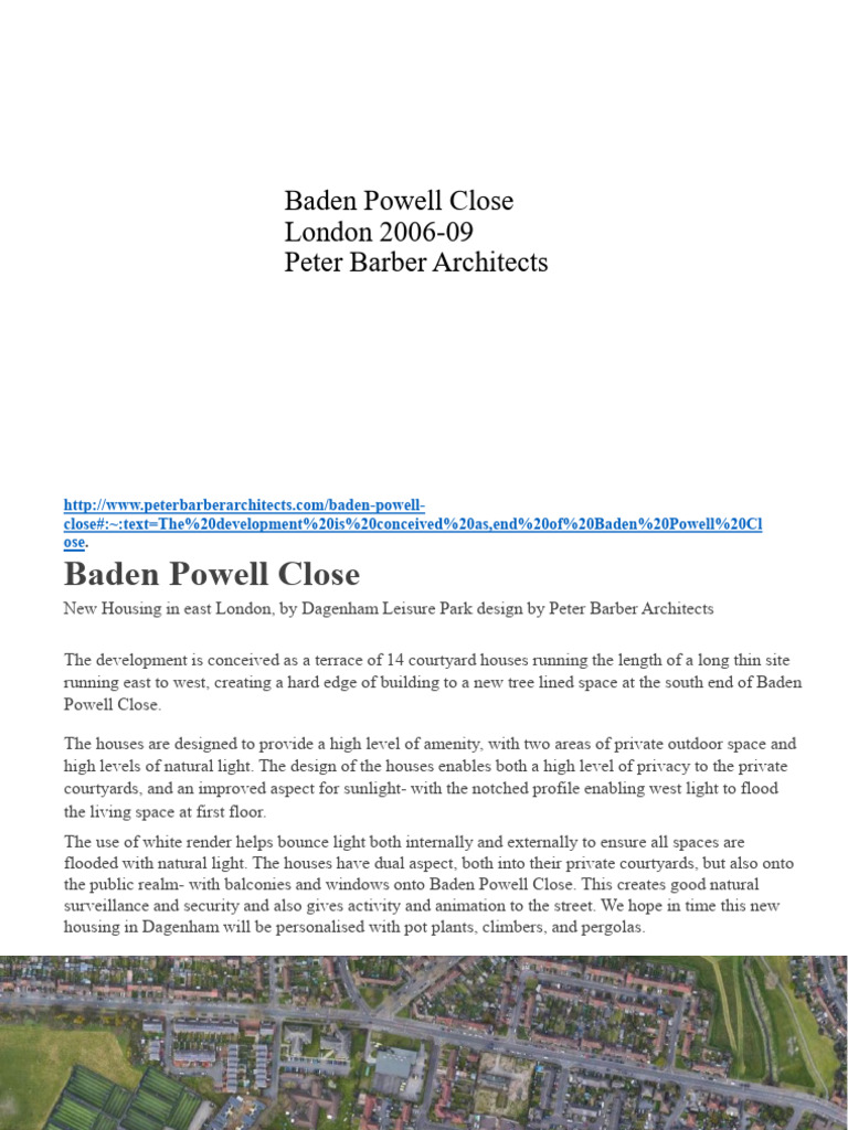 Baden Powell Close - London 2006-09 - Peter Barber Architects | PDF