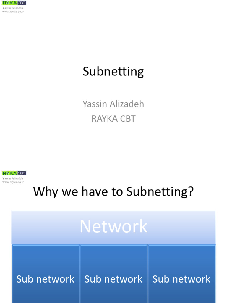 Subnetting Class | PDF | Computer Science | Communications Protocols