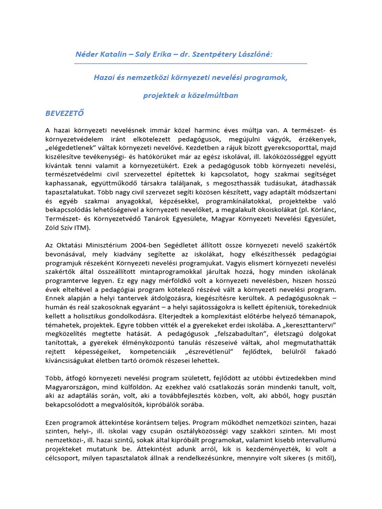 Hazai Es Nemzetkozi KN Tanulmany Vegleges | PDF