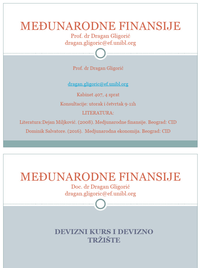 Devizni Kurs I Devizno Tr0i0te | PDF