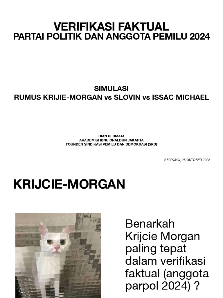 KRIJIE MORGAN Vs Issac Michael Vs Slovin | PDF