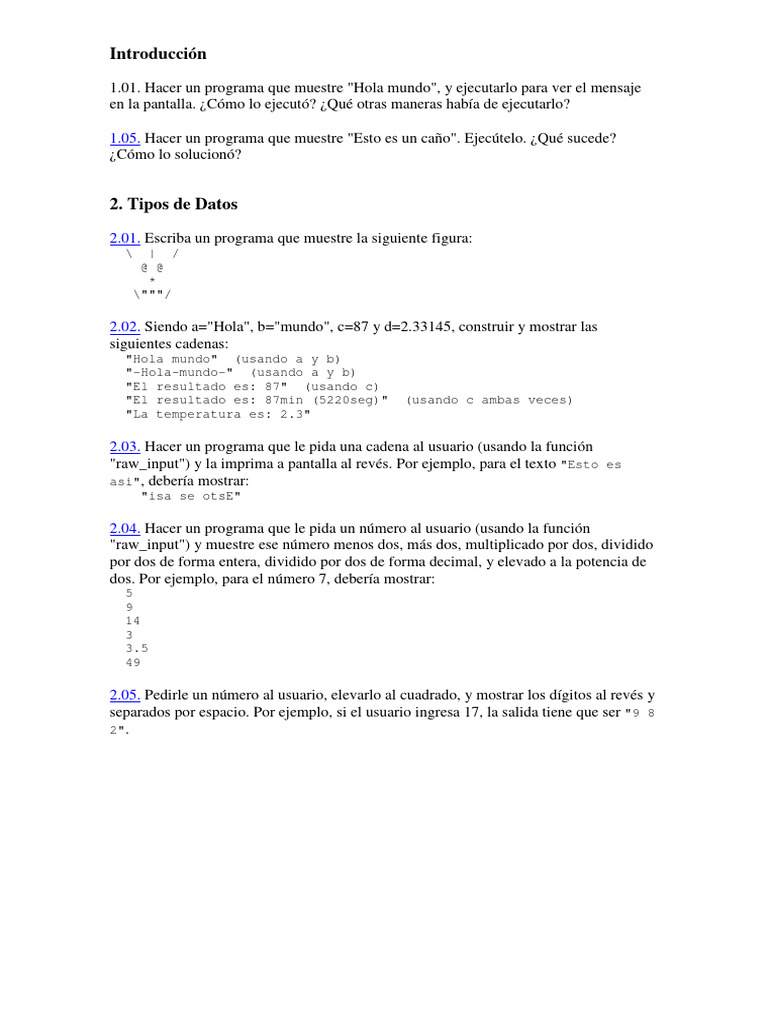 Python Practicas 2 | PDF | Matemáticas | Notación