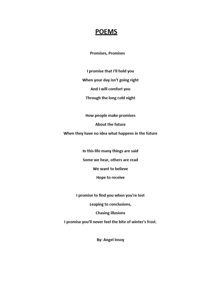 Grade 11 Honesty POEMS | PDF