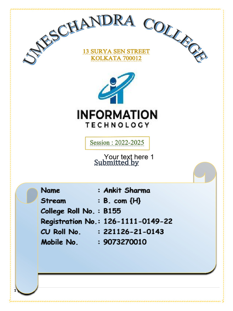 It Assignment Ucc 1 Ankit Sharma | PDF