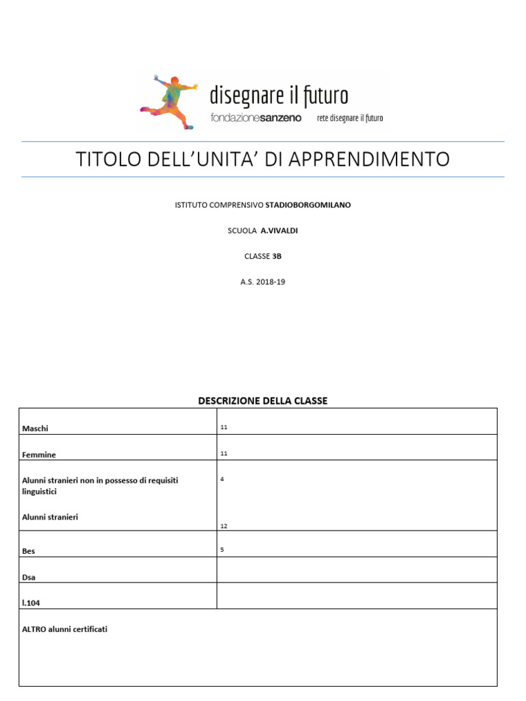 UDA CLASSE - IC Stadio | PDF