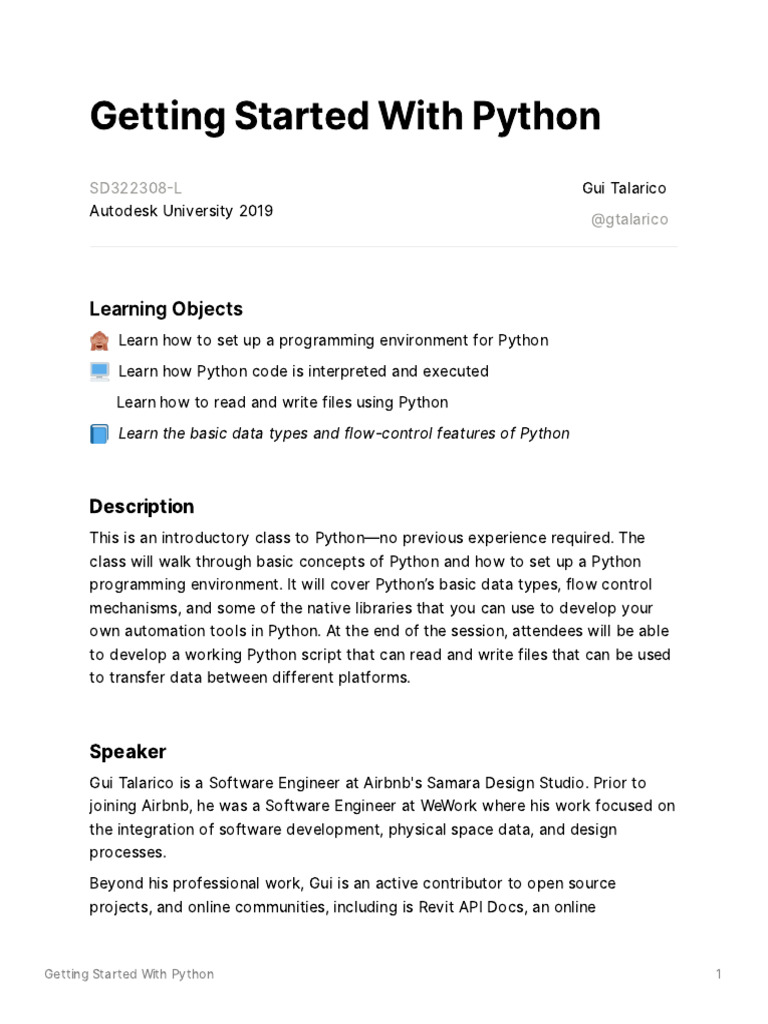 SD322308-L Class Handout SD322308L Gui Talarico | PDF | Data Type ...