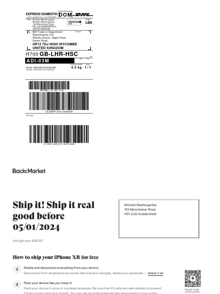 Shipping Label | Download Free PDF | I Phone | I Cloud