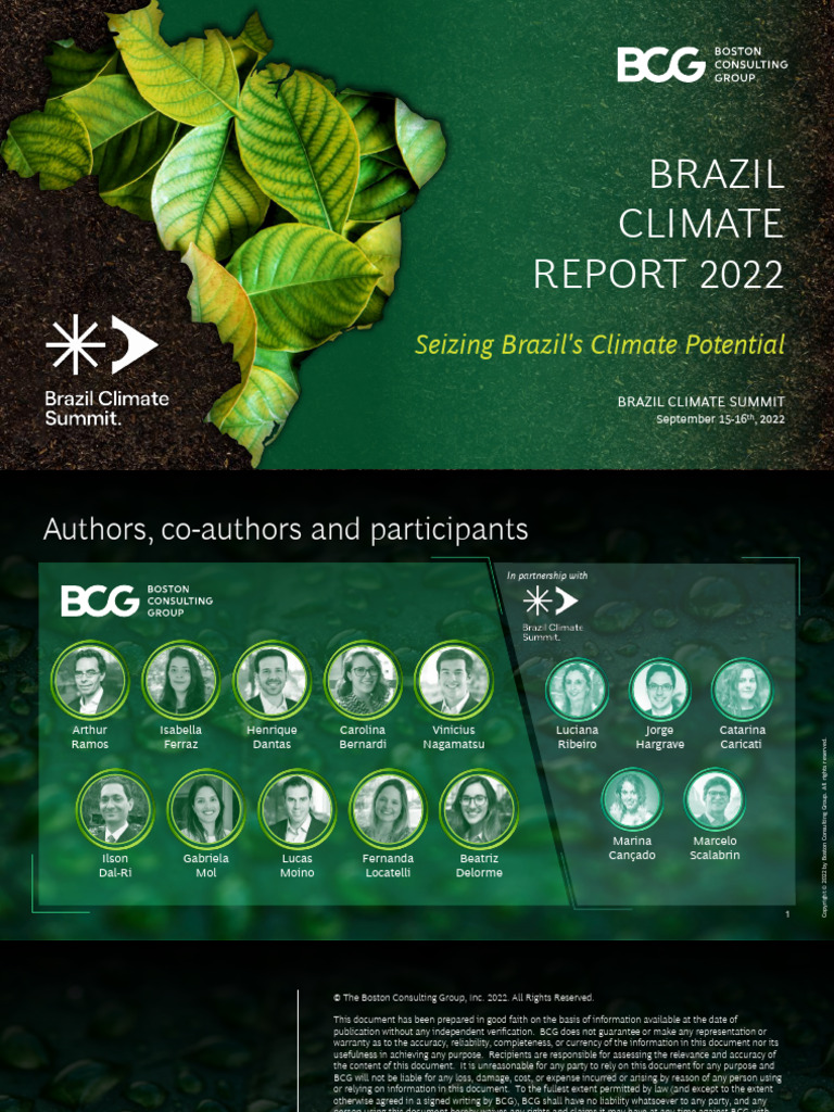 Brazil Climate Report Sept 15 | PDF | Renewable Energy | Low Carbon Economy