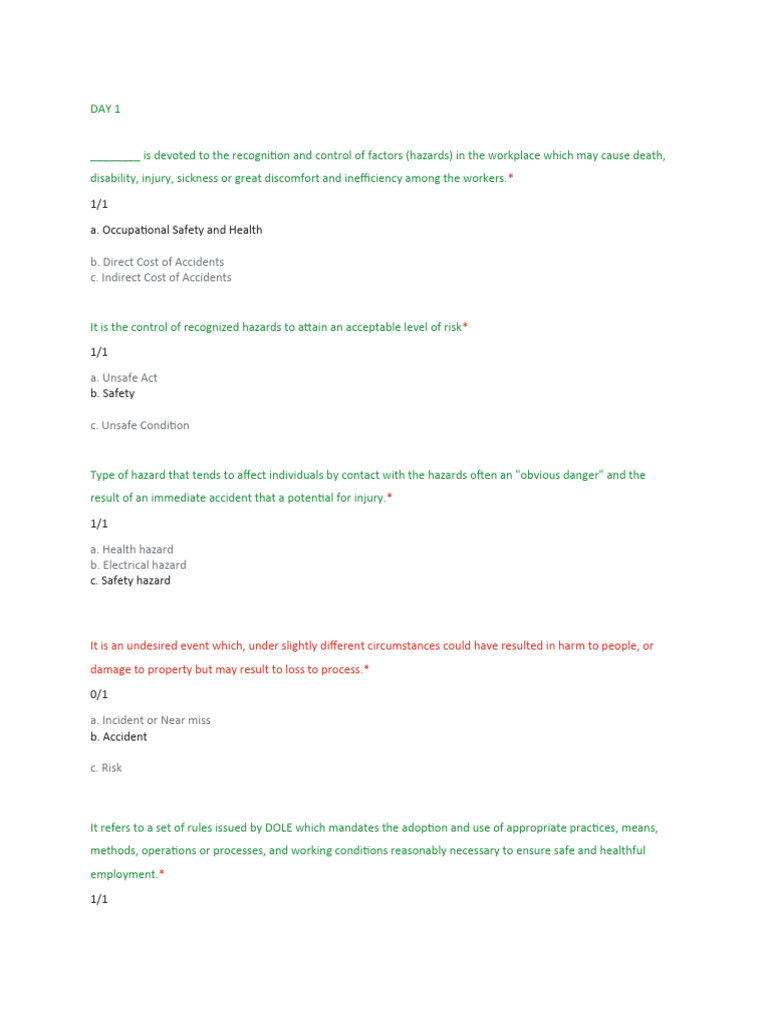 Cosh Test Banks | PDF