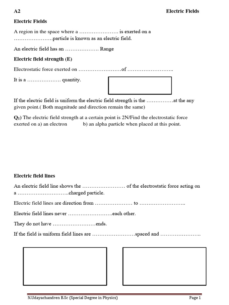 Physics: Electric Fields Explained | PDF | Teaching Methods & Materials ...