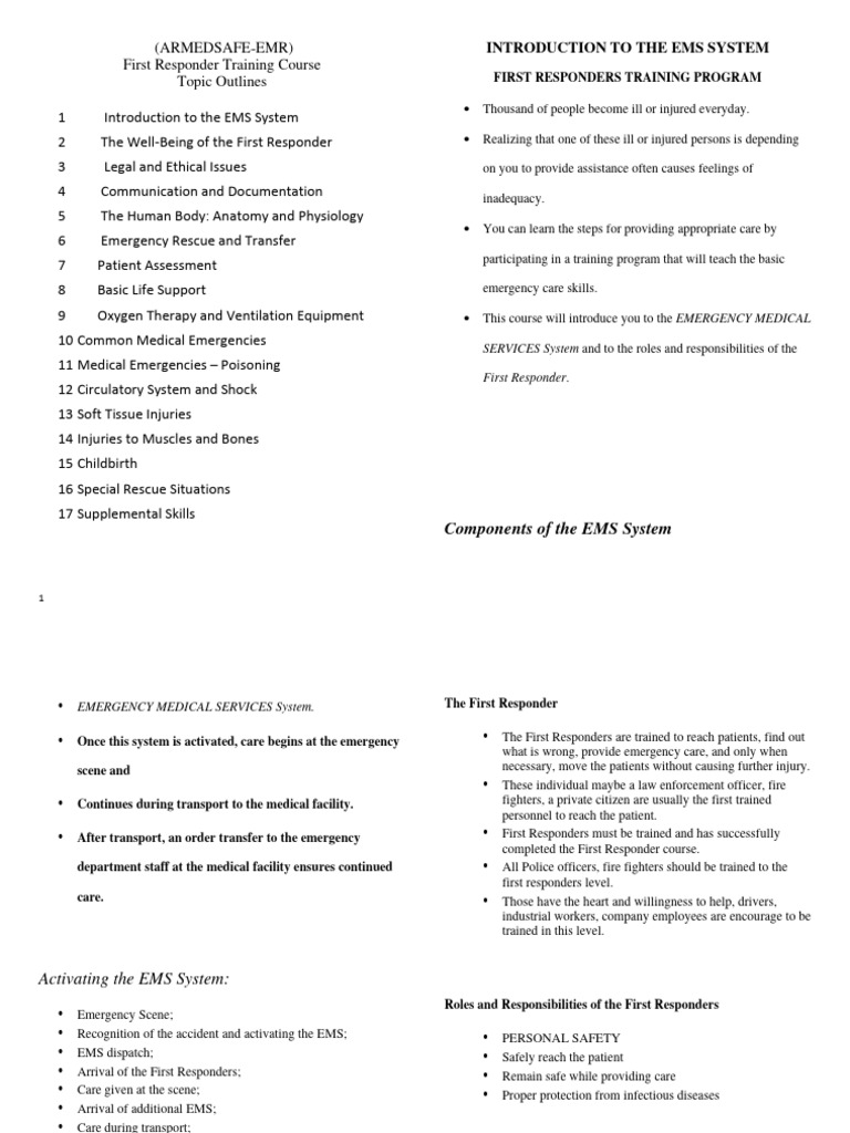 Emr Handouts | PDF | Informed Consent | Emergency Medical Services