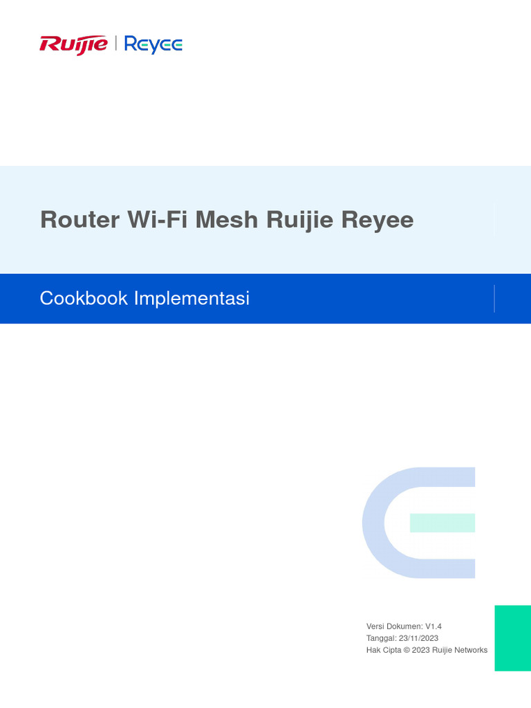 Panduan Setting Router Ruijie Reyee | PDF