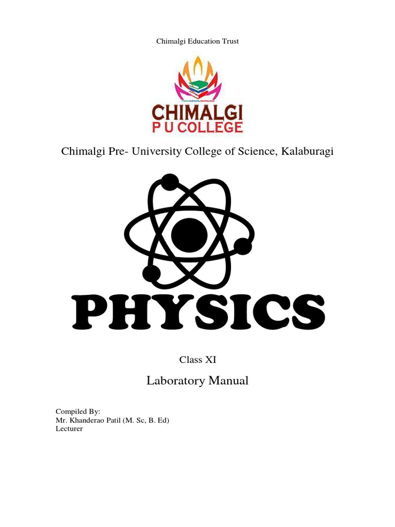 Physics Lab Manual Class XI | PDF | Weighing Scale | Pendulum