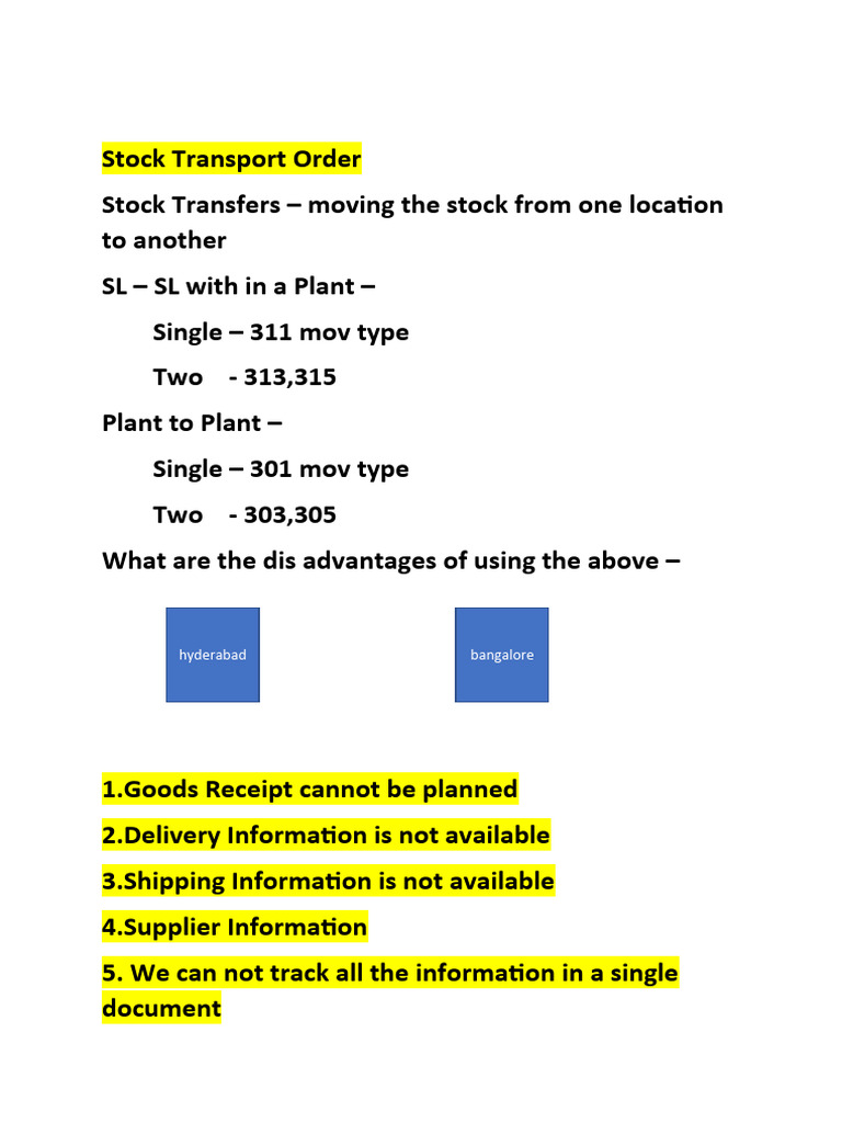 Stock Transport Order Guide | PDF | Information Technology Management | Information Technology