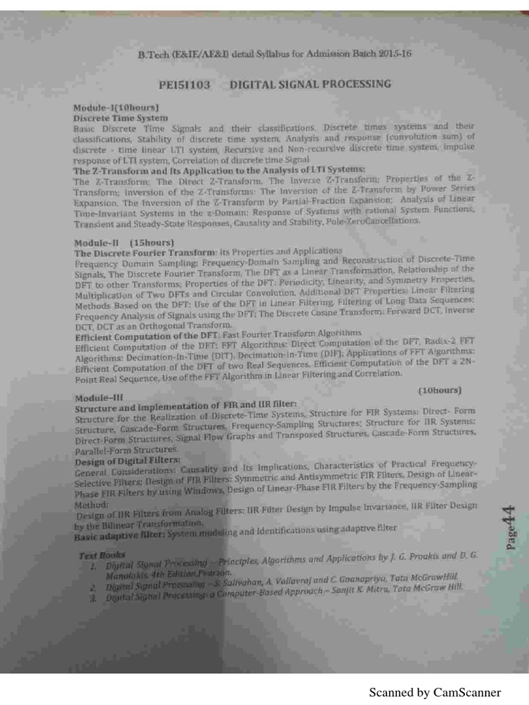 266 - Digital Signal Processing - (Module-I) by K C Bhuyan | PDF