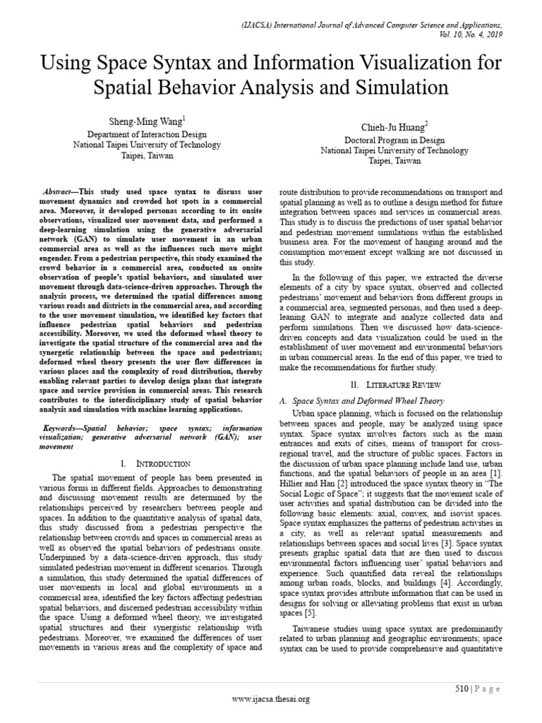Paper 63-Using Space Syntax An Information Visualization | PDF | Deep Learning | Simulation