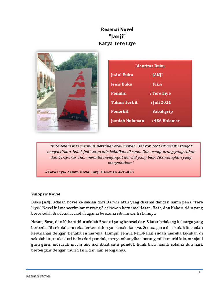 Contoh Resensi Novel | PDF