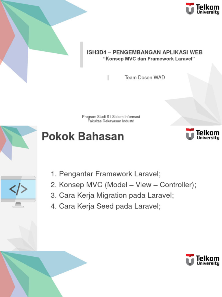 Konsep MVC dalam Framework Laravel | PDF