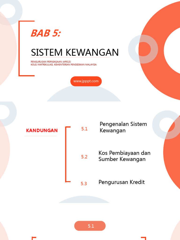 Ap015 Bab 5 - Sistem Kewangan | PDF