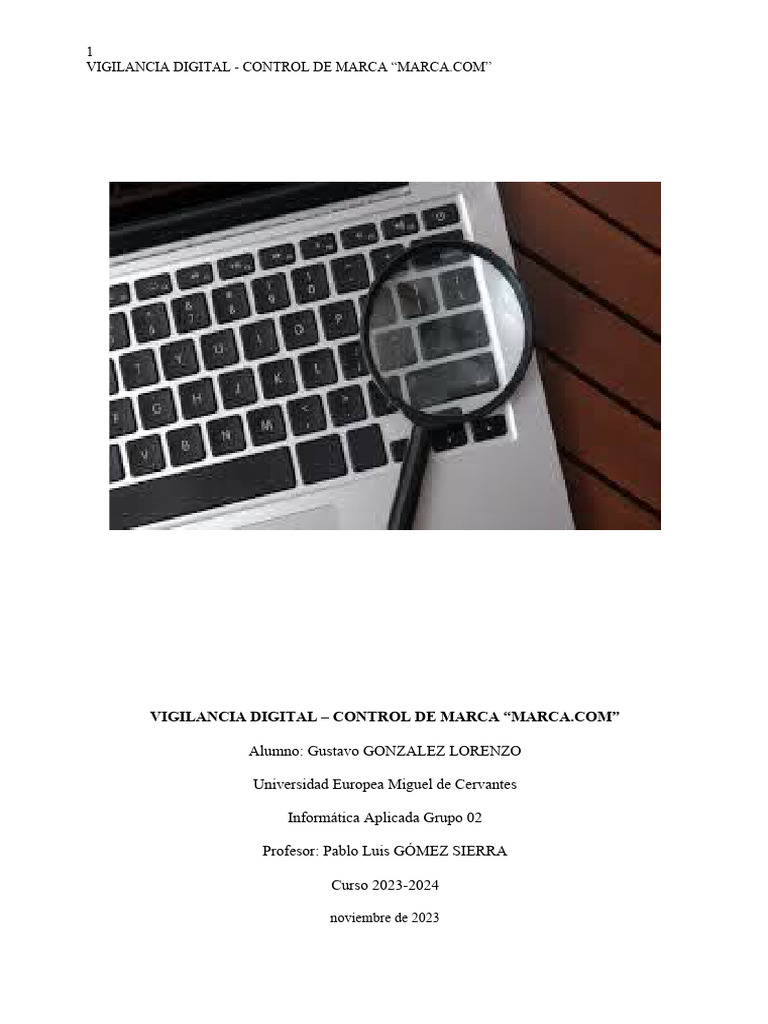 Trabajo de Informática Aplicada | PDF