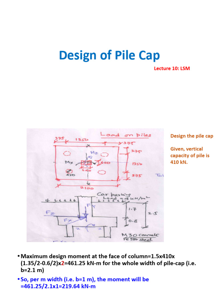 Pile Cap Design Using LSM Techniques | PDF