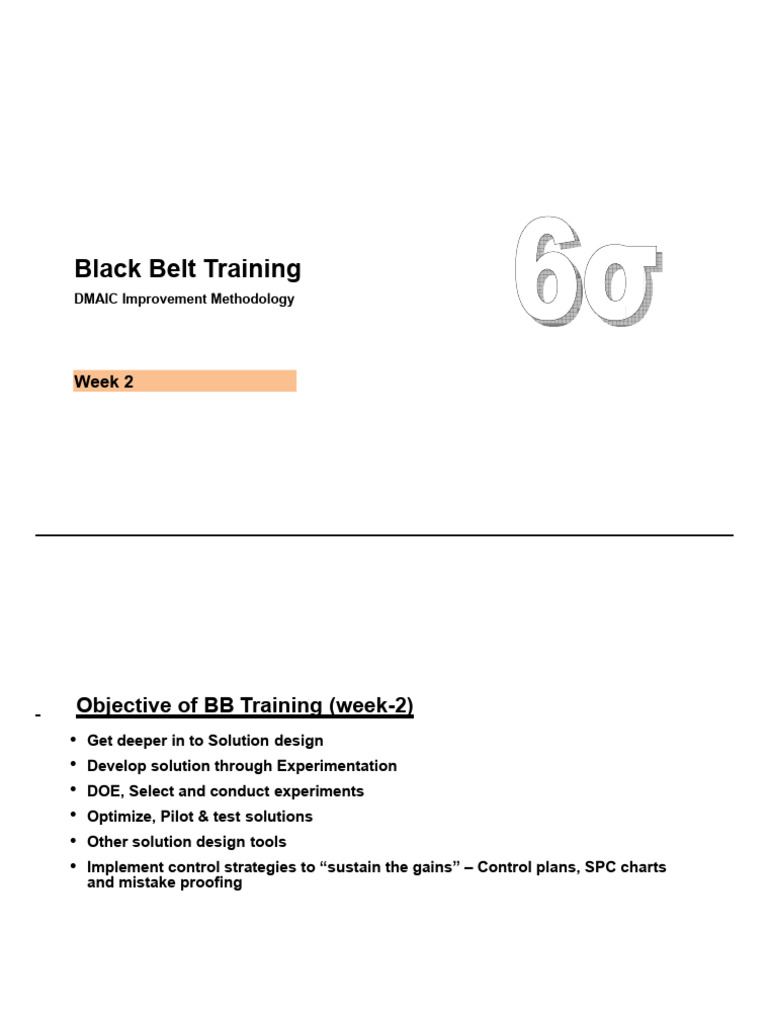 Black Belt Material Week 2 | PDF