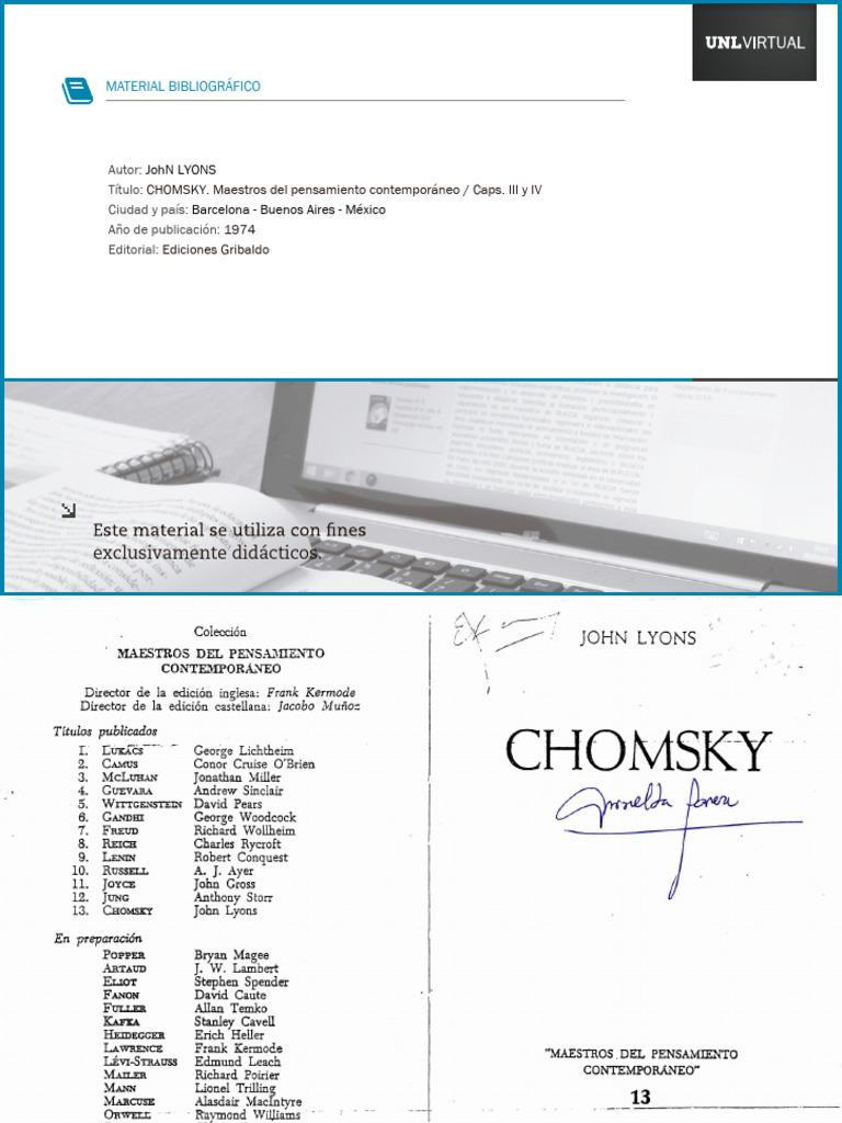 Lyons. Chomsky Cap. III y IV | PDF