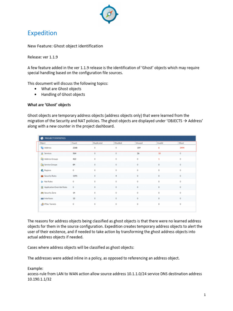 Ghost Object Identification in Expedition | PDF | Firewall (Computing ...