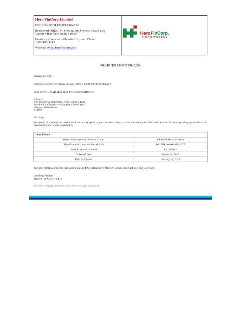 Hero Fincorp Limited | PDF | Finance & Money Management