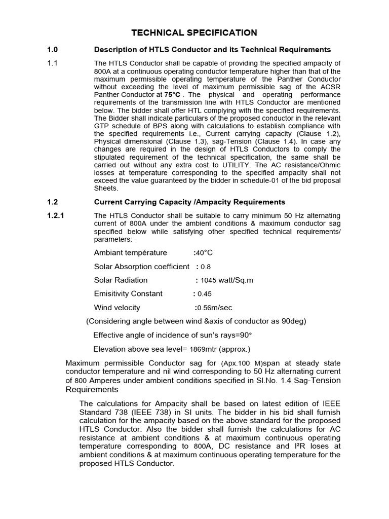 HTLS Conductor Panther | PDF
