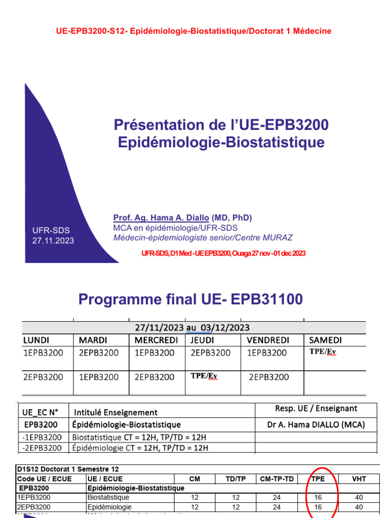 Session0 Presentation UE Programme | PDF