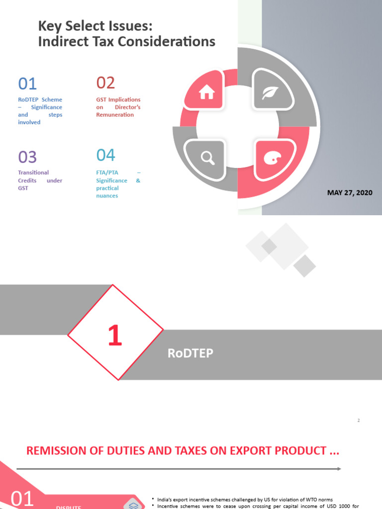 Key Select Issues - Indirect Tax Considerations | PDF | Trade Agreements | Tariff
