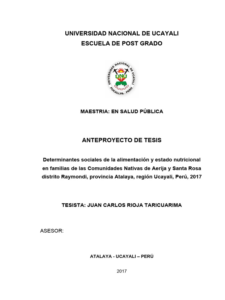 Proyecto de Tesis JC Rioja | PDF