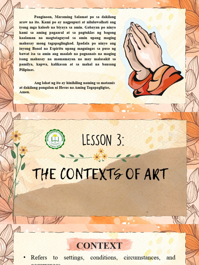 Lesson 3 Contexts of Art | PDF