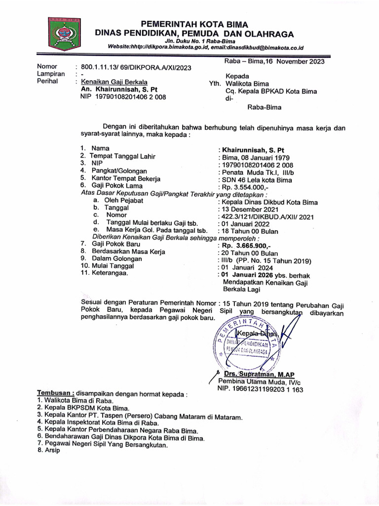 Contoh BERKALA TMT 2024 | PDF