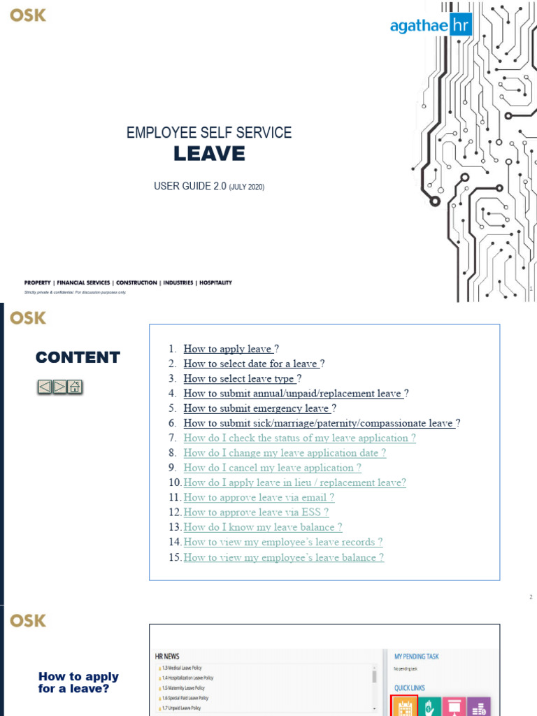ESS Leave Guideline | PDF