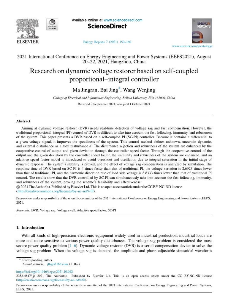 Dynamic Voltage Restorer Based On Self-Coupled | PDF | Power Inverter ...