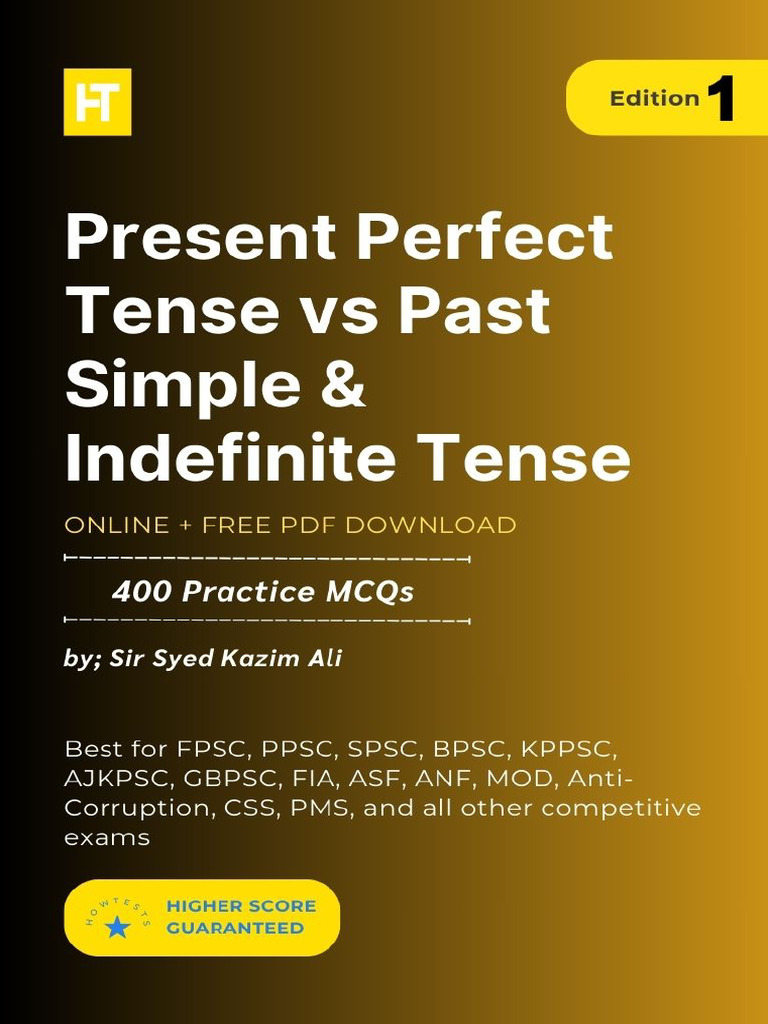 Present Perfect Tense Vs Past Simple & Indefinite Tense - Answer - 13 | PDF