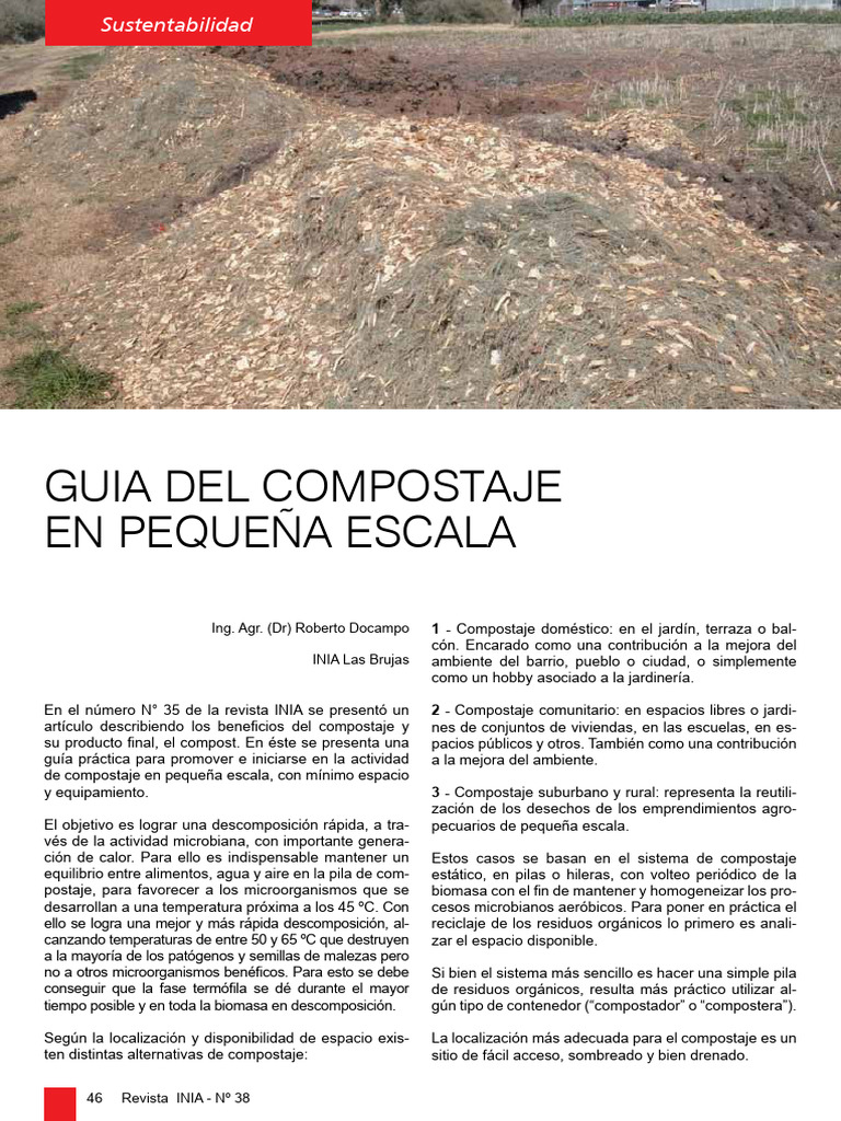 Guía Del Compostaje en Pequeña Escala | PDF | Compost