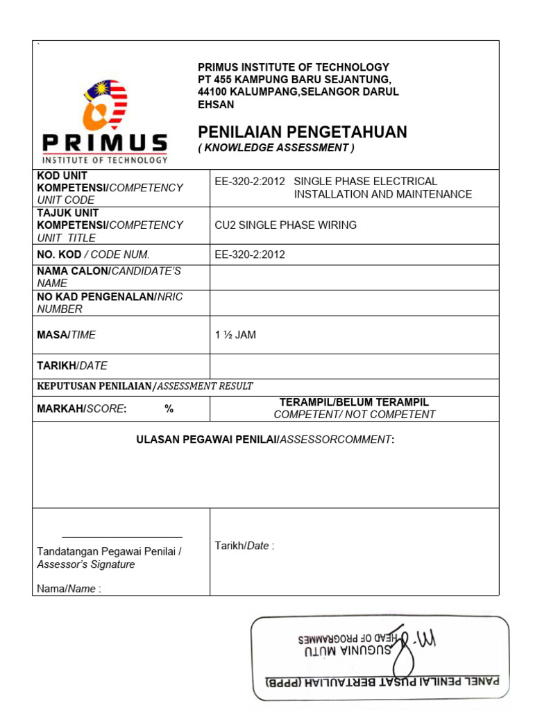Penilaian Pengetahuan Cu2 | PDF